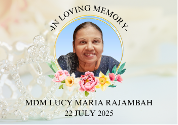 Mdm Lucy Maria Rajambah - Passion Bereavement Care